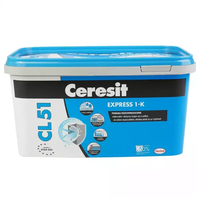 CERESIT Folia w płynie CL 51 5KG + Taśma uszczelniająca CL 152 5MB ...