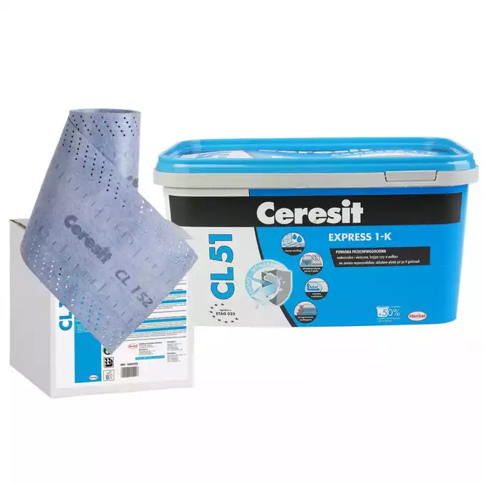 CERESIT Folia w płynie CL 51 5KG + Taśma uszczelniająca CL-152 10MB ...