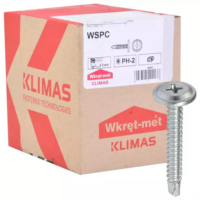 WKRĘT-MET Wkręty podkładkowe samowiercące ocynkowane WSPC 4,2x25MM ...