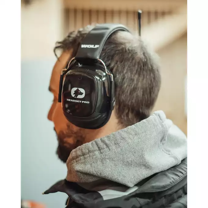 WOLF PRO Słuchawki ochronne BEZPRZEWODOWE z radiem DAB+ FM BLUETOOTH ...