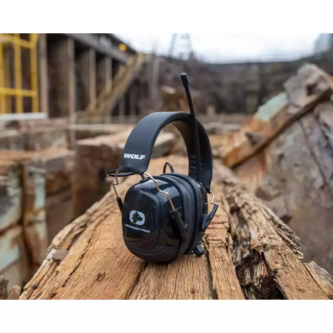 WOLF PRO Słuchawki ochronne BEZPRZEWODOWE z radiem DAB+ FM BLUETOOTH ...