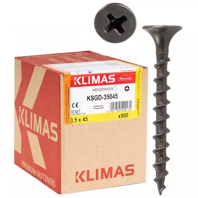 WKRĘT-MET Wkręty do mocowania płyt G-K do podłoży drewnianych KSGD 3 ...