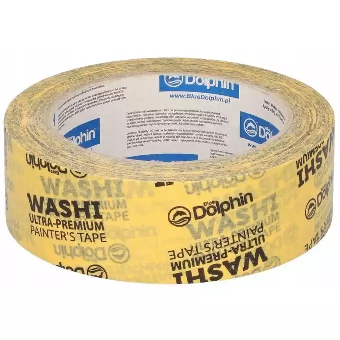 BLUE DOLPHIN Taśma malarska WASHI do precyzyjnego odcinania kolorów ...