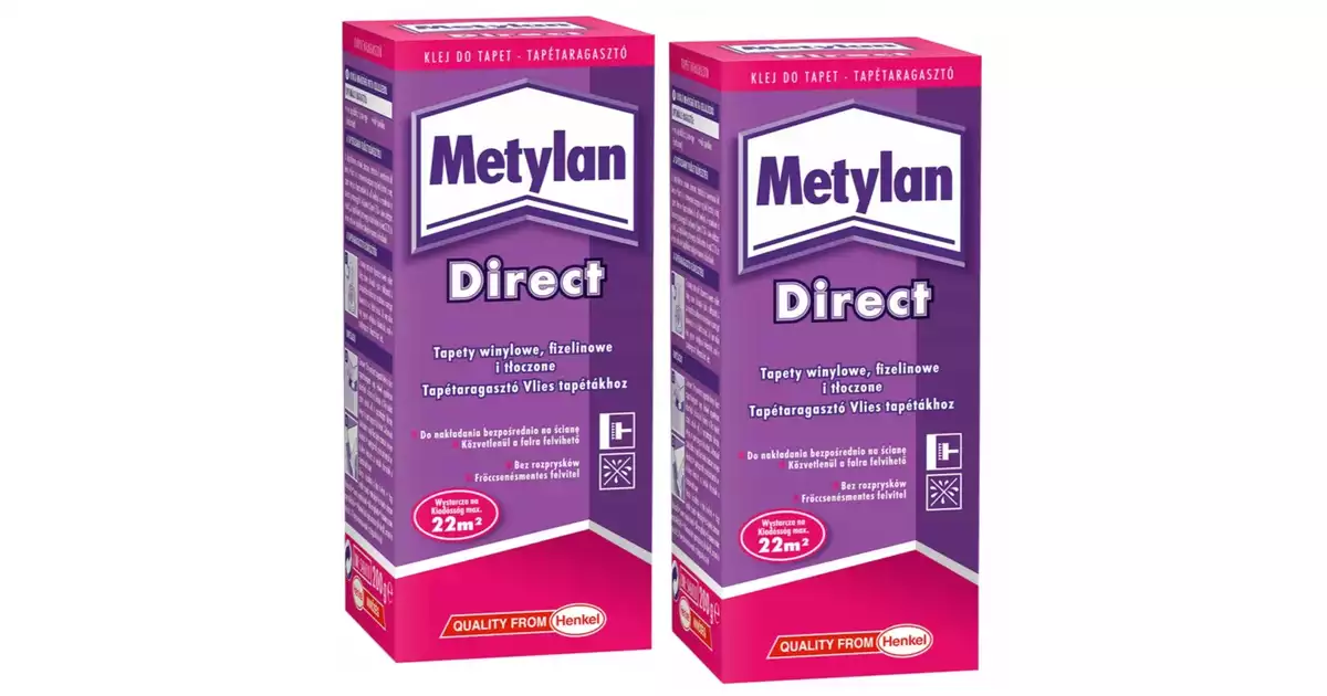 METYLAN Klej do tapet na flizelinie DIRECT 200G 2SZT - Buduj24.pl