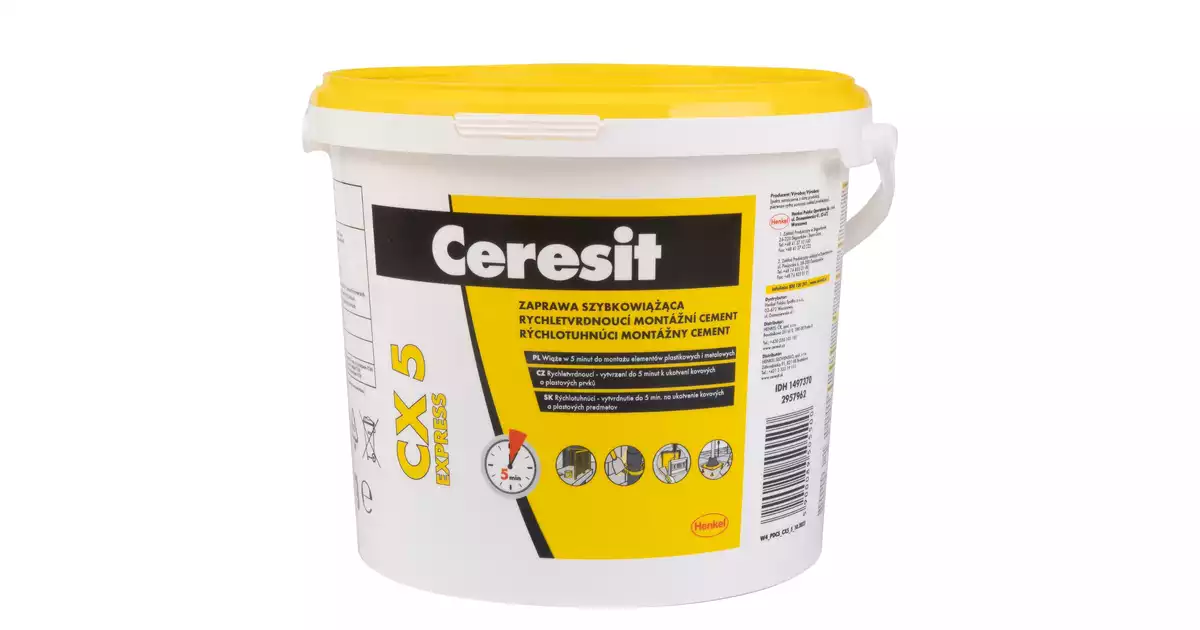 CERESIT Cement, zaprawa montażowa szybkowiążąca CX5 5KG - Buduj24.pl