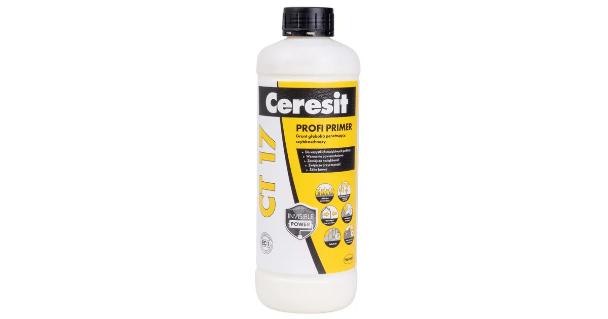 CERESIT CT17 PROFI PRIMER GRUNT GŁĘBOKO PENETRUJĄCY SZYBKOSCHNĄCY 1L ...